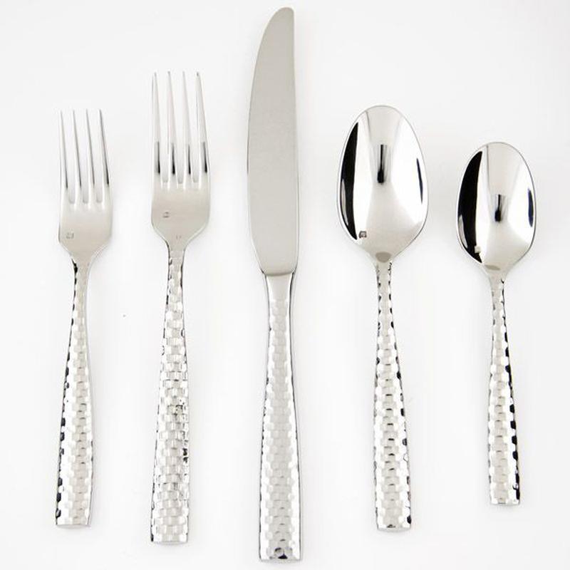 Hammered Stainless Steel Flatware | Flatware Rental | Wedding Banquet ...
